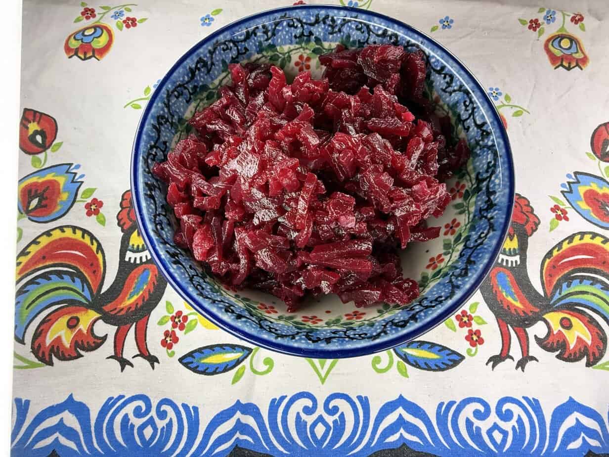 Traditional Polish Shredded Beets Salad - Buraczki Recipe