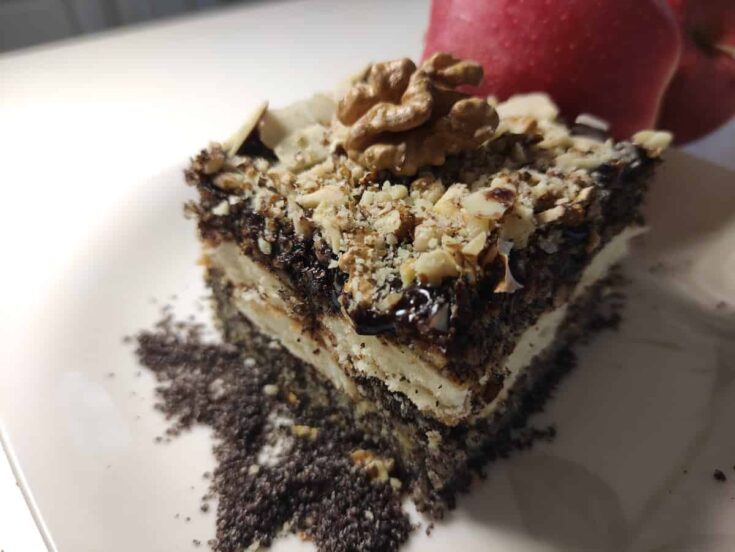 Polish Apple Poppy Seed Cake Recipe [Makowiec Japoński] - Polish Foodies