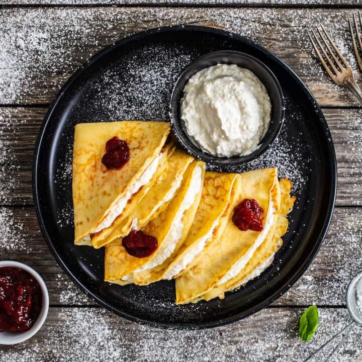 Polish Crepes With Farmer's Cheese - Naleśniki Z Serem - Polish Foodies
