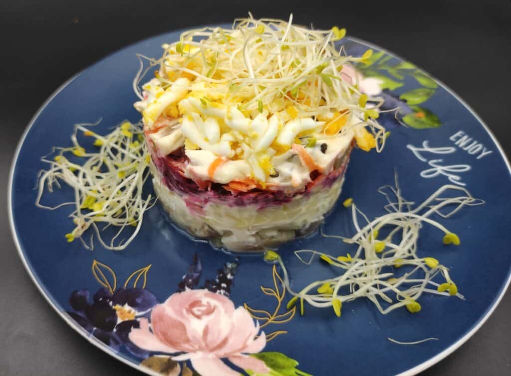 Shuba Salad Recipe (Layered Salad With Beets and Herring) - Polish Foodies